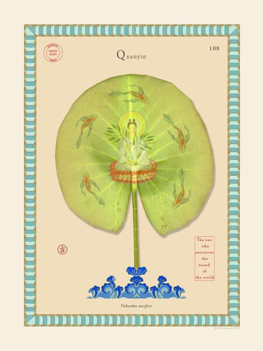 MF Cardamone: “_Quanyin with Lotus”_ Art Print | Powered by Givergy