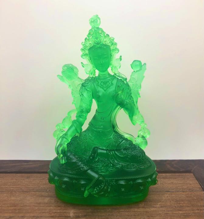 KTC Jacksonville: Consecrated Green Tara Glass Statue | Powered by Givergy